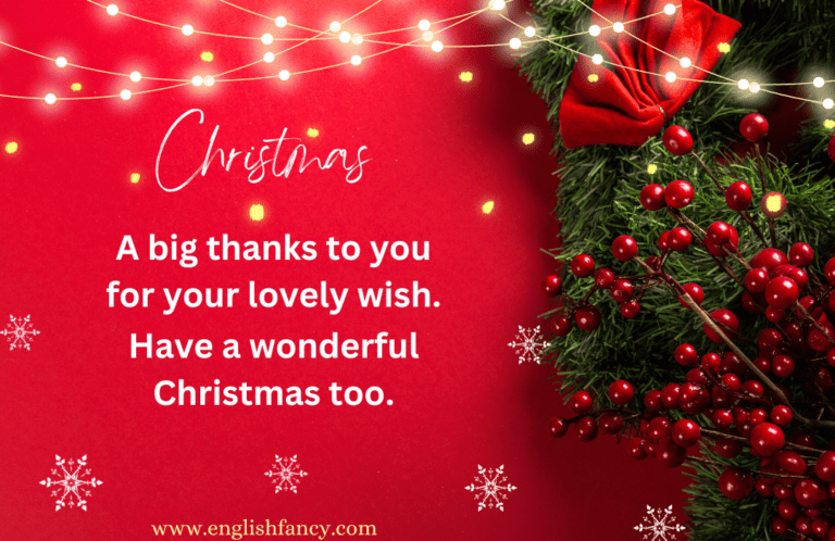 60 Best Ways To Reply To Merry Christmas Wishes & Greetings - EnglishFancy